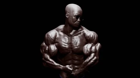 Bodybuilder in glasses | Stock Video | Pond5