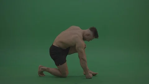 Bodybuilder Starts Working Out From Crou... | Stock Video | Pond5