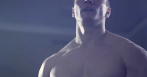 Bodybuilder on top form. Beautiful young... | Stock Video | Pond5
