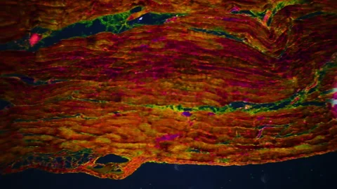 Bodybuilder's Muscle specimen. Two micro... | Stock Video | Pond5