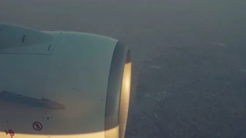 Boeing 737-800 engine during sunset whil... | Stock Video | Pond5