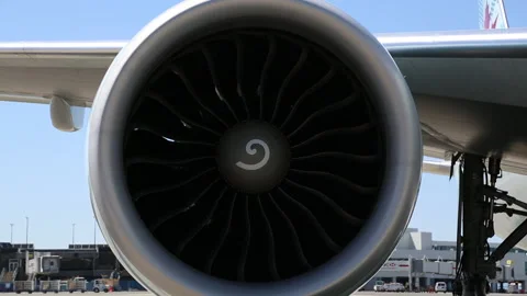 Boeing 777-300-ER Right Engine | Stock Video | Pond5