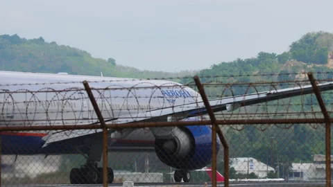 Boeing 777 of Aeroflot takeoff | Stock Video | Pond5