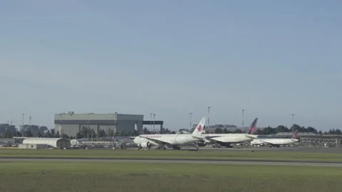 Boeing 777 and Airbus A320 Airplanes Par... | Stock Video | Pond5