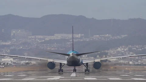 Boeing 777 Passenger Airplane Takeoff Re... | Stock Video | Pond5