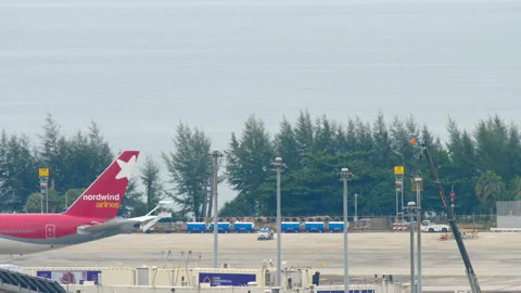 Boeing 777 tail, side view | Stock Video | Pond5