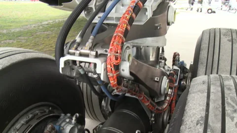 Boeing 787 Close up of the Main Landing ... | Stock Video | Pond5