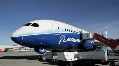 Boeing 787 Dreamliner front view | Stock Video | Pond5