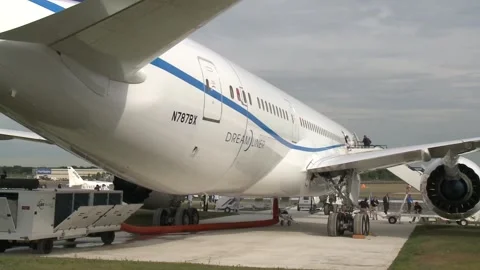 Boeing 787 Dreamliner Static Display | Stock Video | Pond5