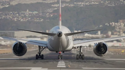 Boeing 787 Passenger Airplane Engine Pow... | Stock Video | Pond5