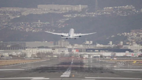 Boeing 787 Passenger Airplane Takeoff Re... | Stock Video | Pond5
