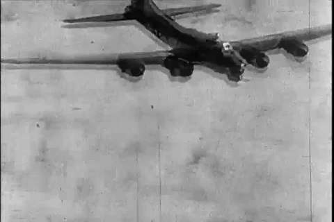 Boeing B-17 Flying Fortress in flight - ... | Stock Video | Pond5