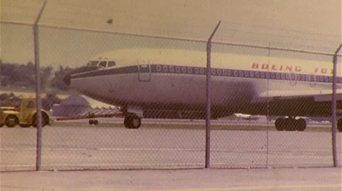 Boeing Jet Plane 707 Prototype on Runway... | Stock Video | Pond5