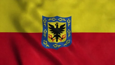 Bogota Capital City Flag of Colombia, wa... | Stock Video | Pond5