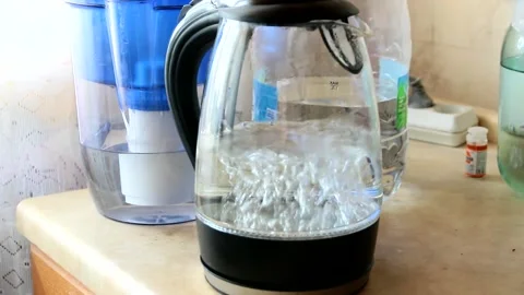 boiling clean clear drinking water | Stock Video | Pond5