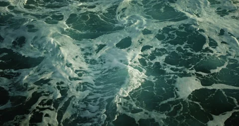 Boiling ocean waves foam water backgroun... | Stock Video | Pond5