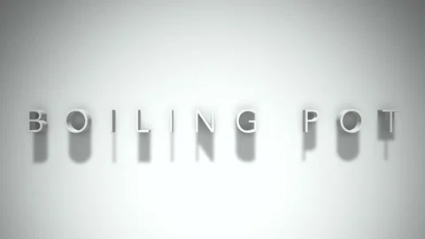 boiling pot 3D title animation with shad... | Stock Video | Pond5