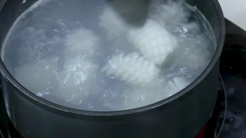 Boiling Squid, Boiling Squid in a Pot, S... | Stock Video | Pond5