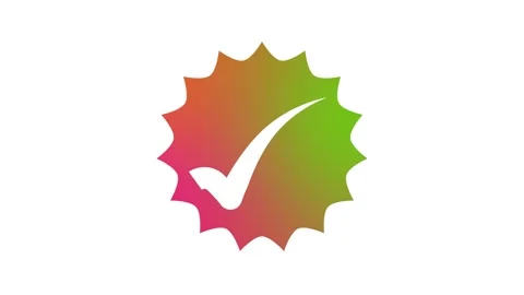 Bold Check Mark in Starburst Design Anim... | Stock Video | Pond5