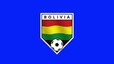 Bolivia Shield Shaped Football Badge wit... | Stock Video | Pond5