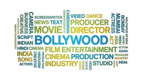 Bollywood animated word cloud,animation ... | Stock Video | Pond5