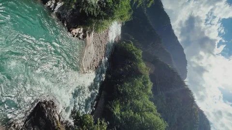 The Bolshaya Laba River. A mountain emer... | Stock Video | Pond5