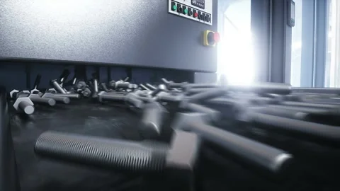 bolt factory process. Production line. r... | Stock Video | Pond5