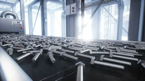 bolt factory process. Production line. r... | Stock Video | Pond5