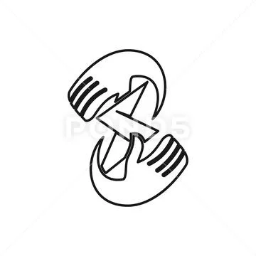 Bolt hand rotation Commitment Teamwork Together Outline Logo ...