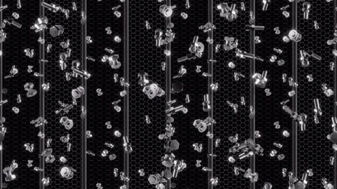 Bolts Nuts background loop tile swirling... | Stock Video | Pond5