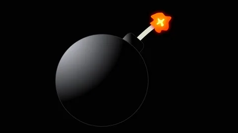 Bomb animation on Black background 4k Re... | Stock Video | Pond5