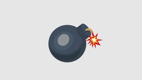 Bomb Emoji Animated on a Transparent Bac... | Stock Video | Pond5