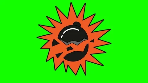 bomb exploded animation green screen. 2D... | Stock Video | Pond5