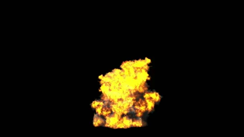 Bomb Explosion on Black screen with blac... | Stock Video | Pond5