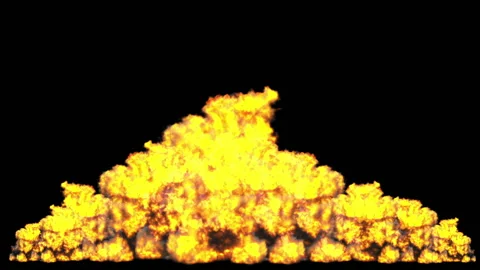 Bomb Explosion on Black screen with blac... | Stock Video | Pond5
