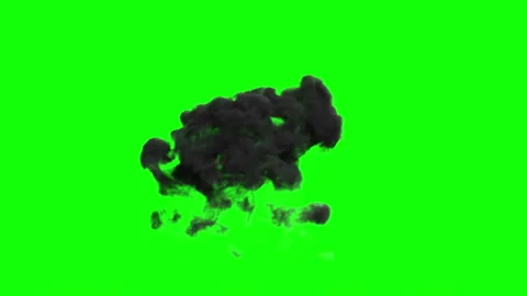 Bomb Explosion on Green screen with blac... | Stock Video | Pond5