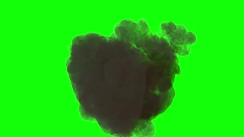 Bomb Explosion on Green screen with blac... | Stock Video | Pond5