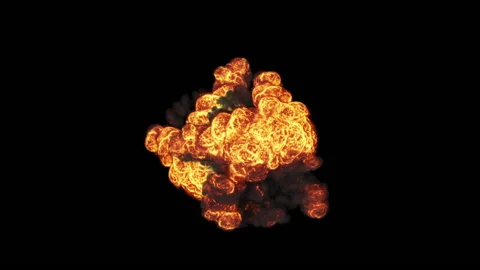 Bomb Explosion on Green screen with blac... | Stock Video | Pond5