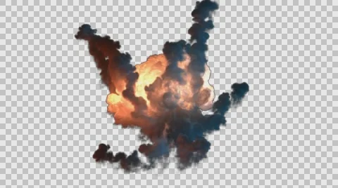 bomb explosion rendered in PNG with alph... | Stock Video | Pond5