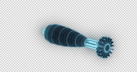 bomb Military HUD with Alpha Channel | Stock Video | Pond5