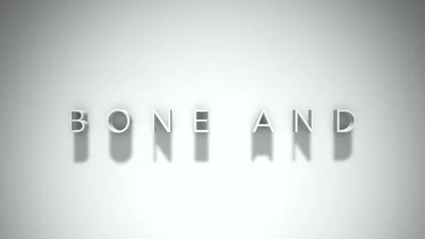 bone and 3D title animation with shadows... | Stock Video | Pond5