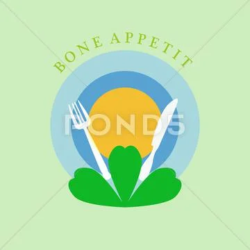 Bone appetit logo: Royalty Free Illustration #53464682