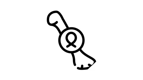 bone cancer black icon animation | Stock Video | Pond5