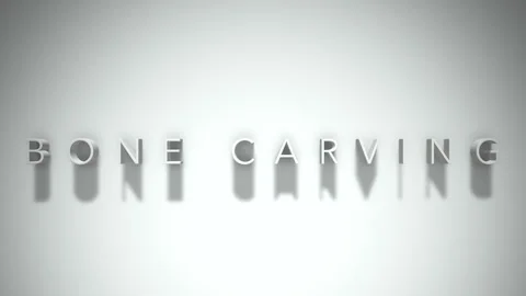 bone carving 3D title animation white te... | Stock Video | Pond5