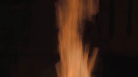 Bonfire panoramic shot with burning old ... | Stock Video | Pond5