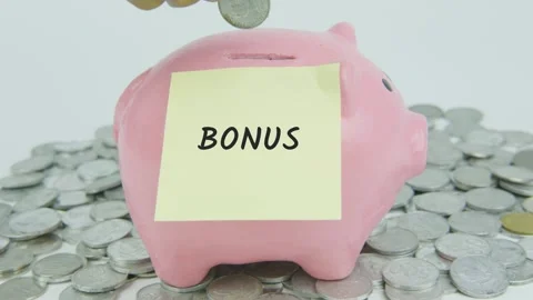 Bonus Word Or Text on Yellow Note Paper ... | Stock Video | Pond5