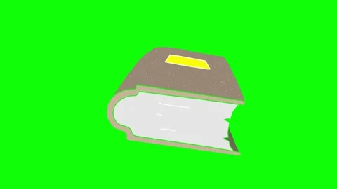 book hand drawn animation green screen. ... | Stock Video | Pond5