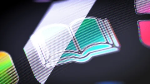 The book icon on the Screen. 4K Resoluti... | Stock Video | Pond5
