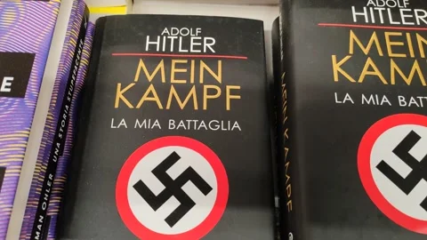 The book Mein Kampf. My battle, by Adolf... | Stock Video | Pond5