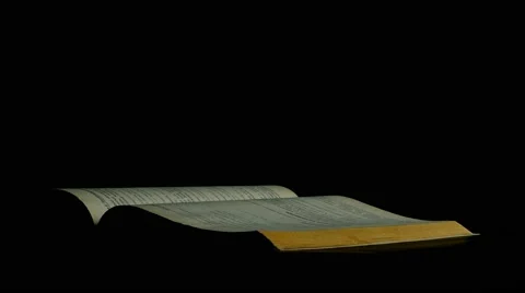 book page turning on black background 4k... | Stock Video | Pond5